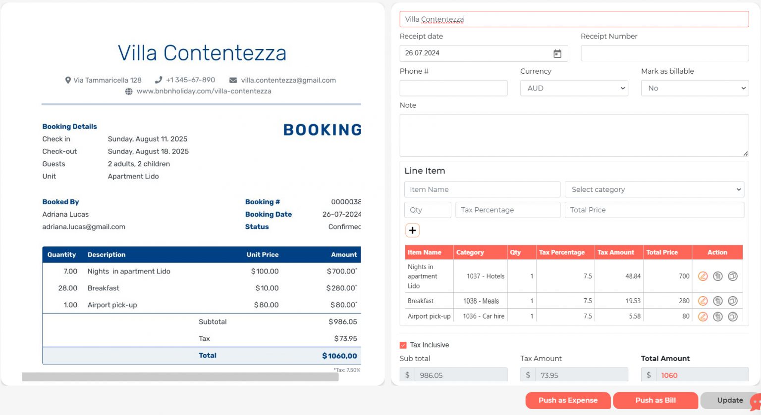 AI Receipt Scanner & Auto Sort